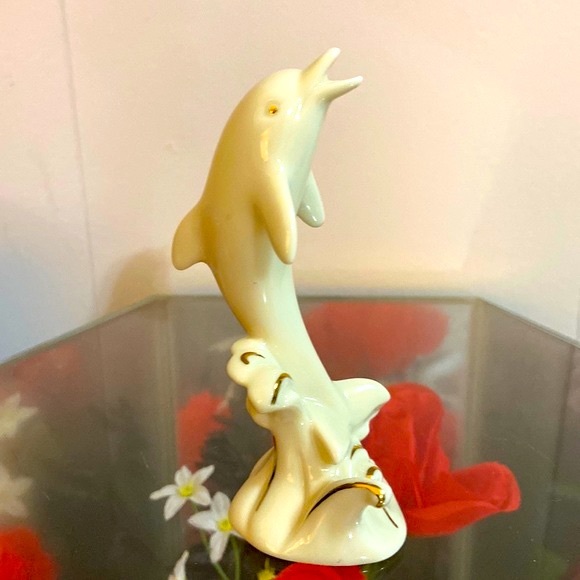 Lenox | Accents | Vintage Lenox Collection Ivory Gold Trim Dolphin ...